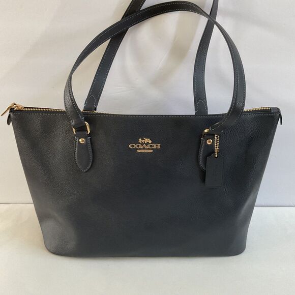Coach | Bags | Coach Gallery Tote Bag Ch285 Crossgrain Leather Midnight ...